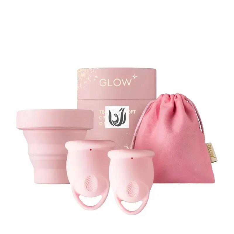 Менструальные чаши GLOW Premium, медицинский силикон, размеры M и L, набор 2 шт.