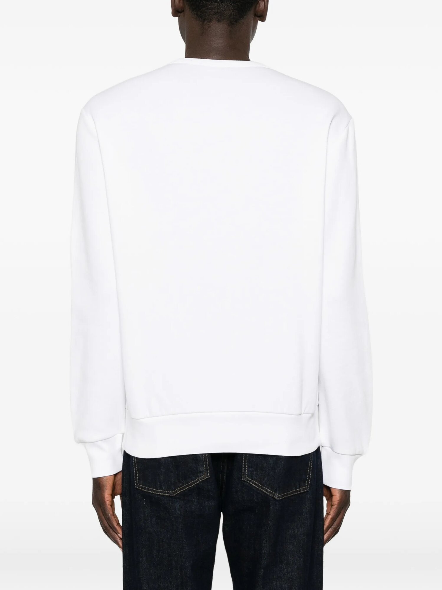 Свитер Polo Ralph Lauren Logo-embroidered crew-neck sweater, размер 46, , бежевый/белый — фото 1