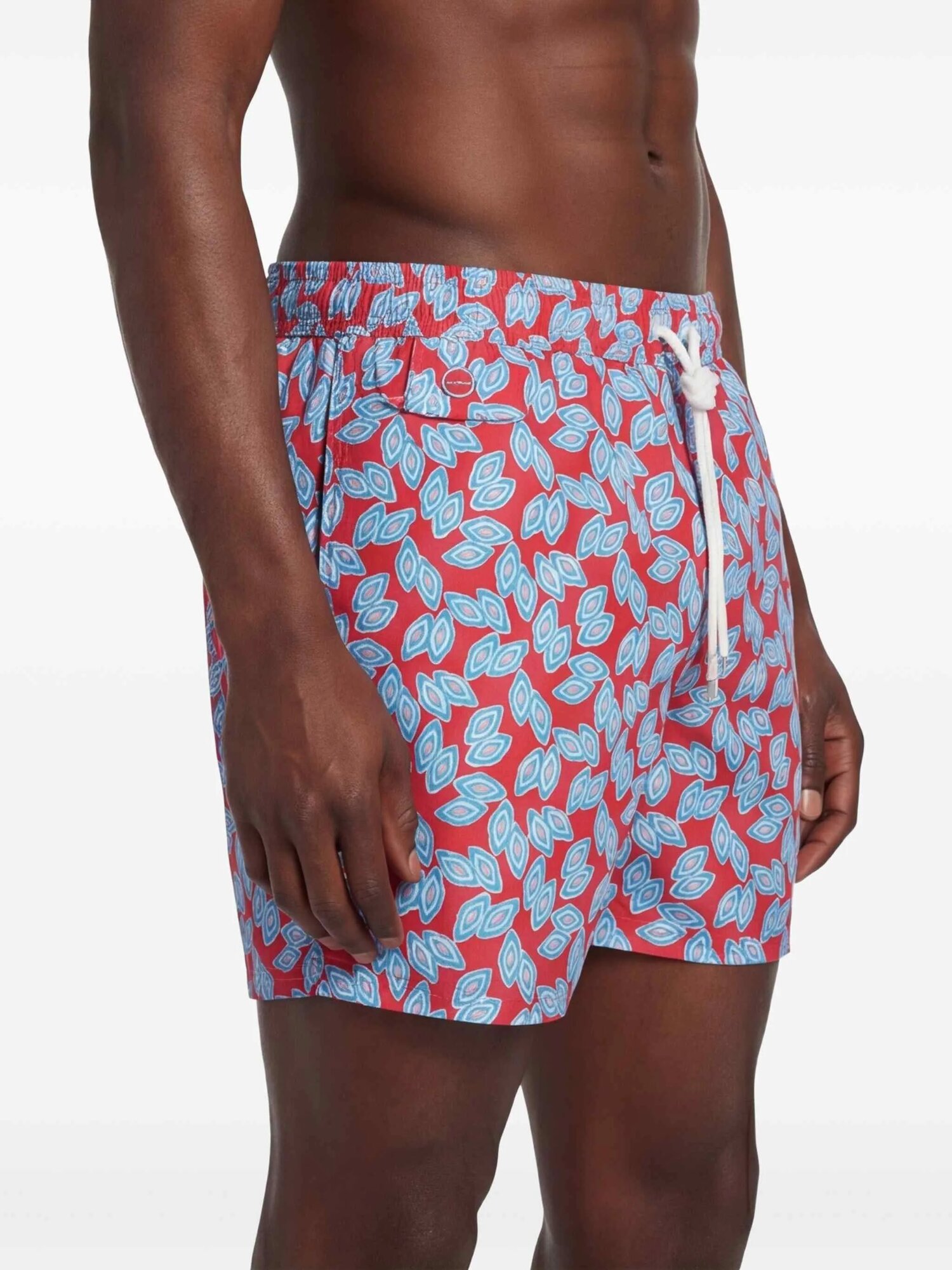 Шорты для плавания Kiton Geometric-print drawstring swim shorts, размер 46 — фото 1
