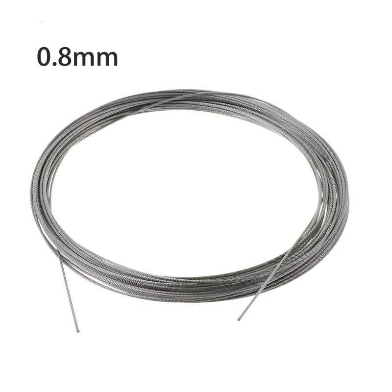 Мягкий стальной трос 10 м (0,5–3 мм) для сада, 0.8mm