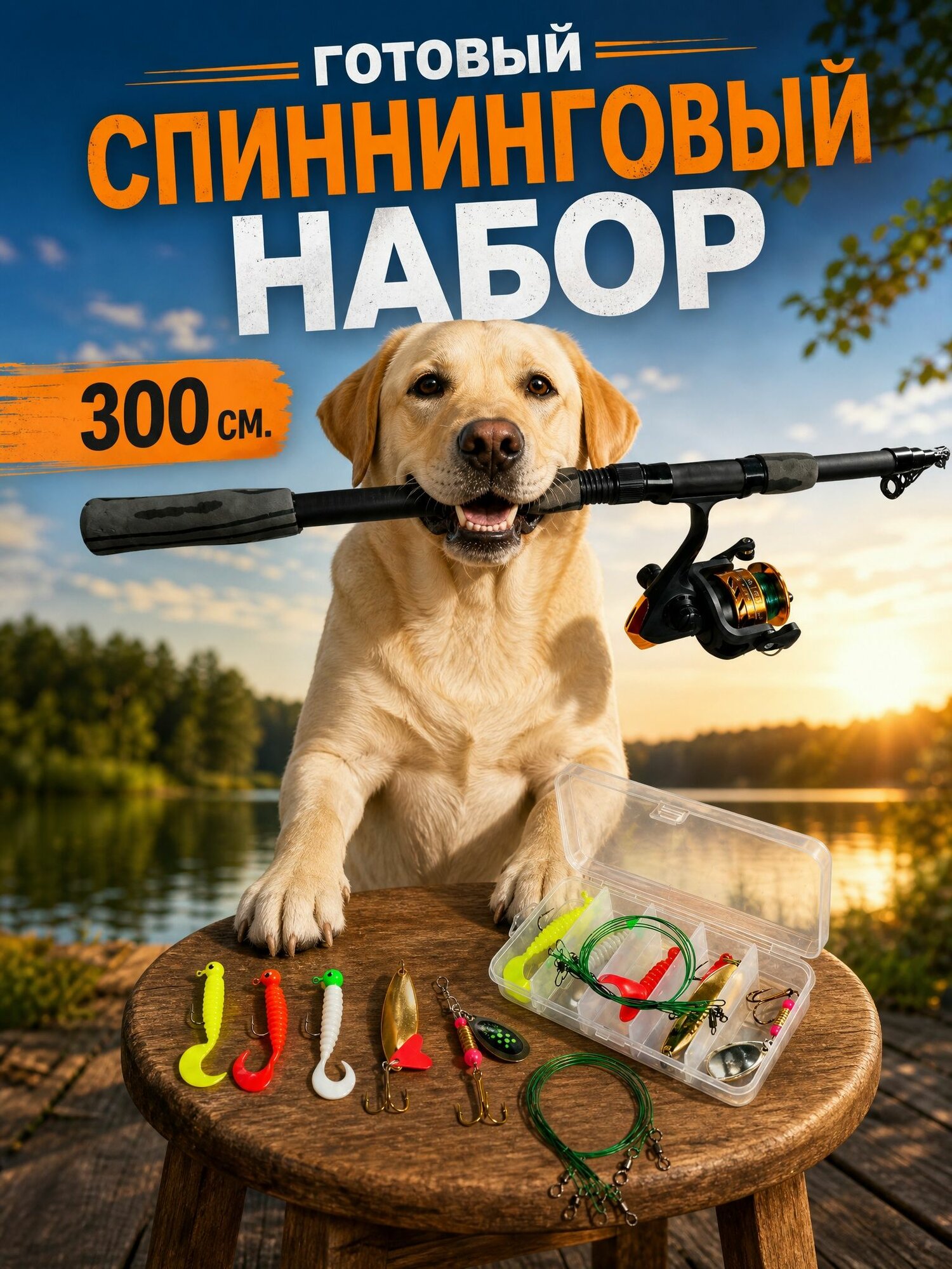 На рыбалку Удилище, рабочая длина: 300 см , до 120 гр
