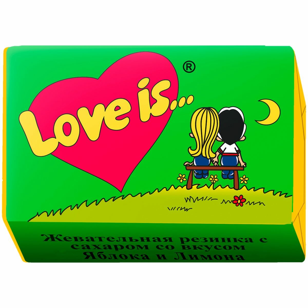 Жевательная резинка Love is, яблоко-лимон (33577), 100 уп.