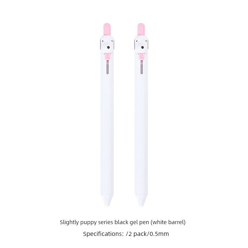 Гелевая ручка MINISO, серия Jumping Dog Tail, для офиса, черные чернила, 0,5 мм. 0,5 мм_Гелевые ручки Lil' Puppy Black