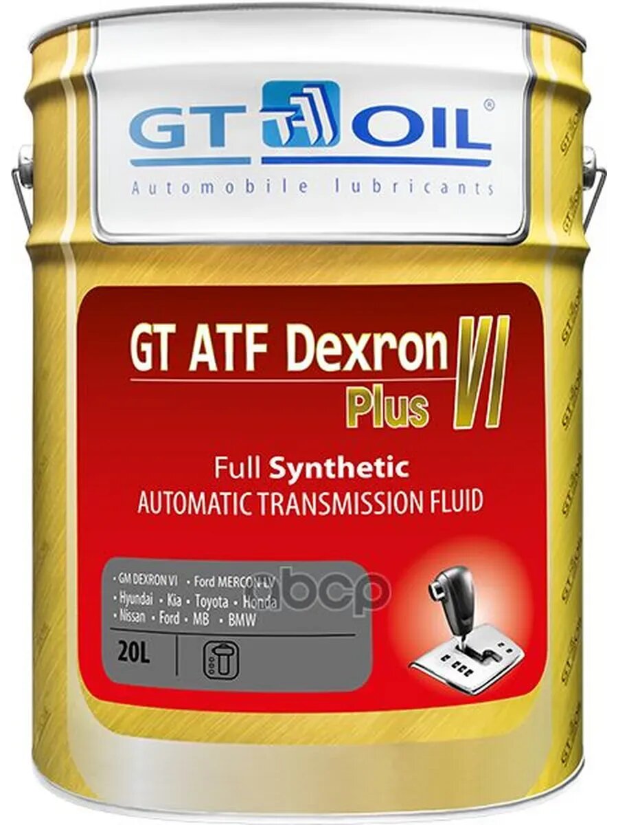 Синтетическое Atf Dexron Vi Plus 20Л GT OIL арт. 88090594085