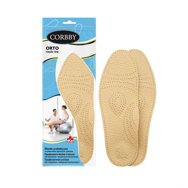 Стельки ORTO Corbby, ортопедические, из натуральной кожи, размер 36