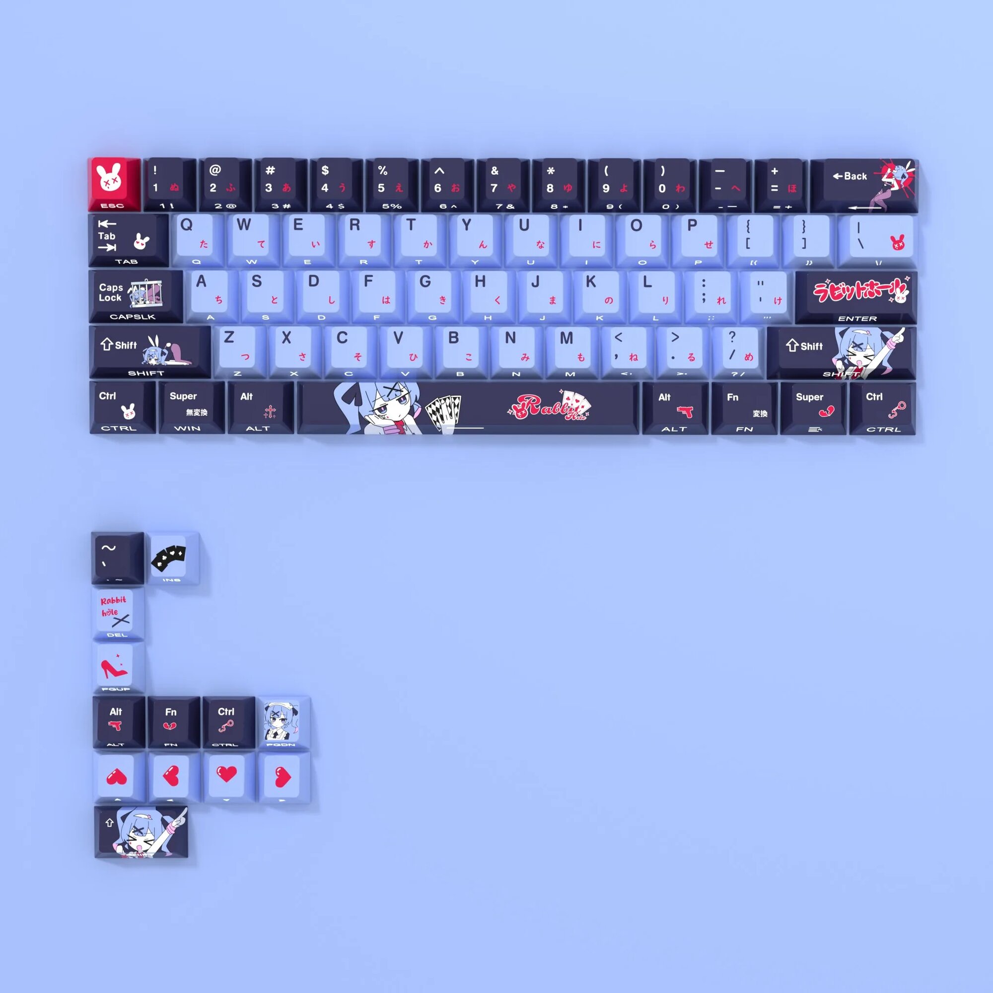 Колпачки для клавиатуры 74 keys 60 68, PBT, Dye-Sub