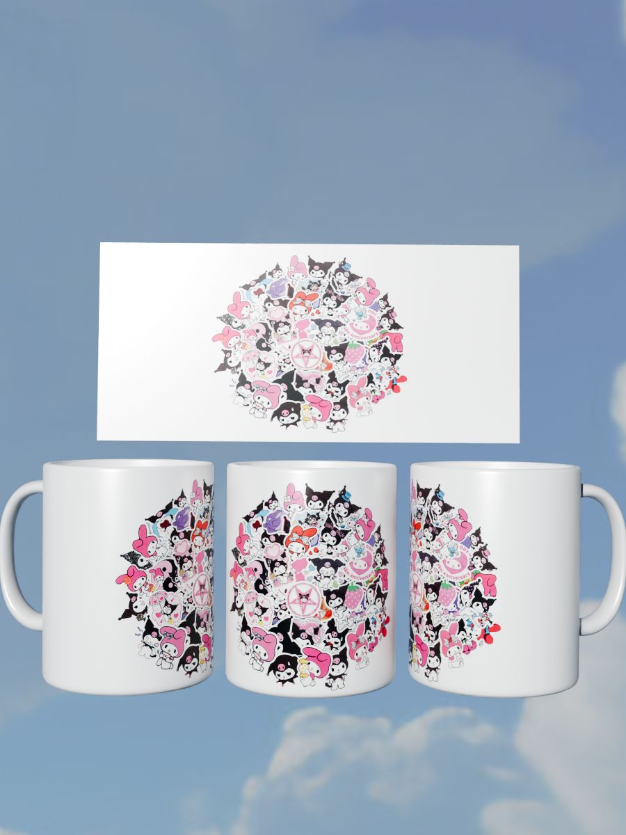 Кружка "Hello kitty, kuromi, хеллоу китти, куроми"