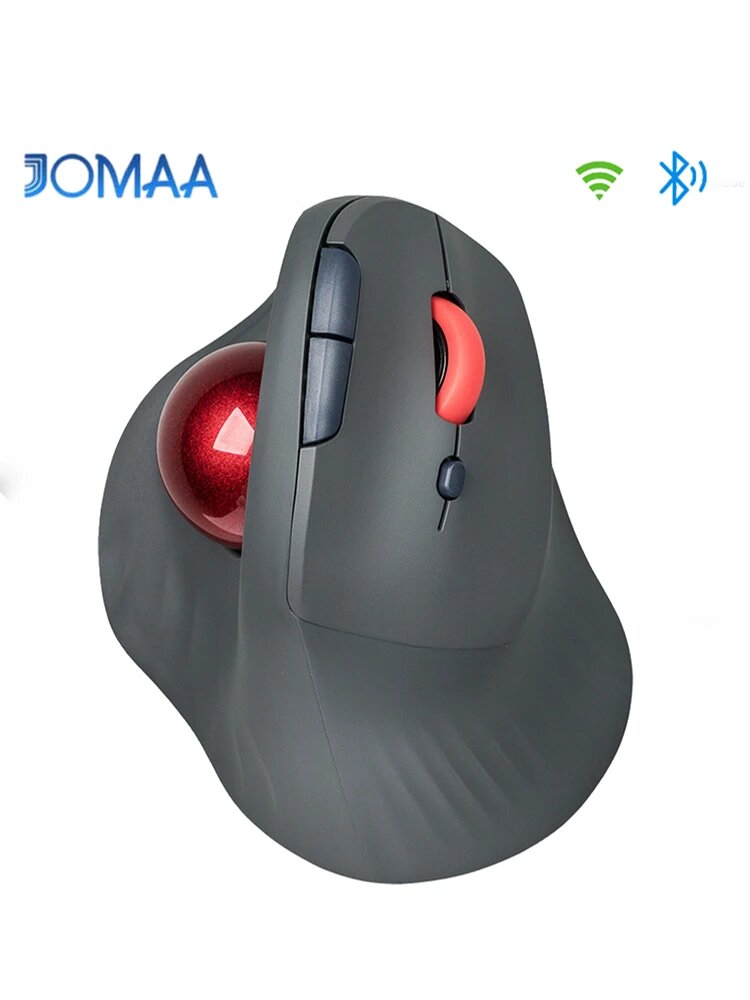 JOMAA Беспроводная вертикальная трекбол мышь Bluetooth 2.4G