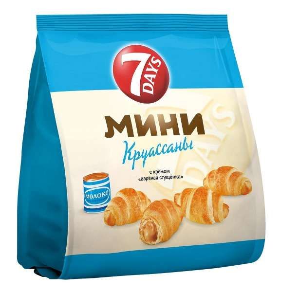 7 Days Круассаны Мини c кремом Вареная сгущенка, 265 г