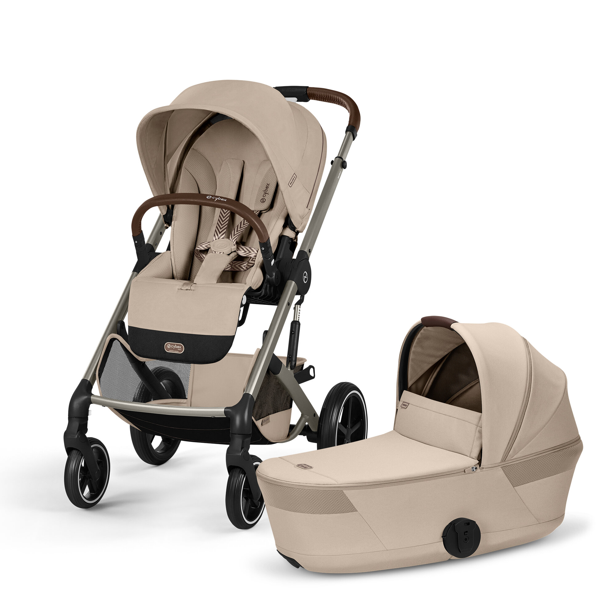 Детская коляска 2в1 Cybex Balios S Lux, цвет Almond Beige TPE / 2026 (Бежевый), артикул производителя 526001691