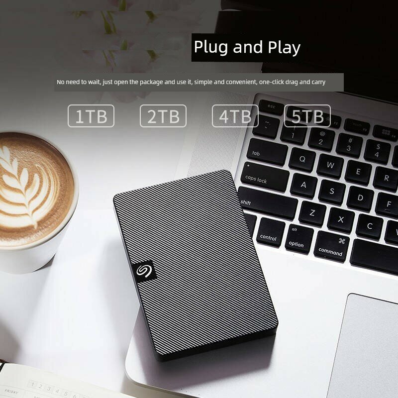 Seagate 2,5-дюймовый внешний жесткий диск 2 ТБ с функцией восстановления данных, официальная комплектация, черный с