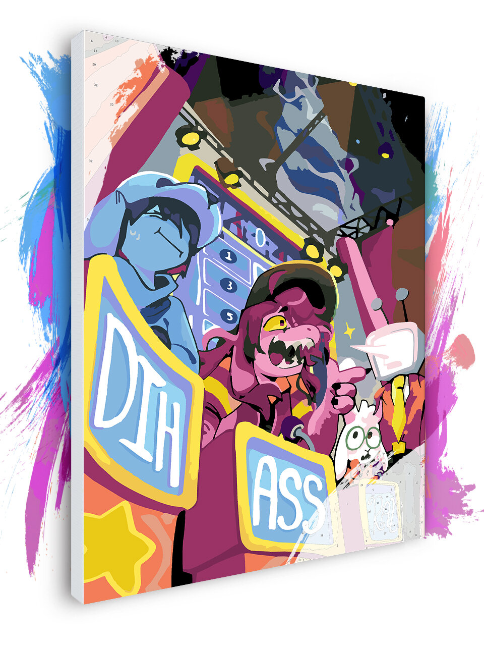 Картина по номерам на холсте Deltarune - Шоу Тенны, 90 х 120 см