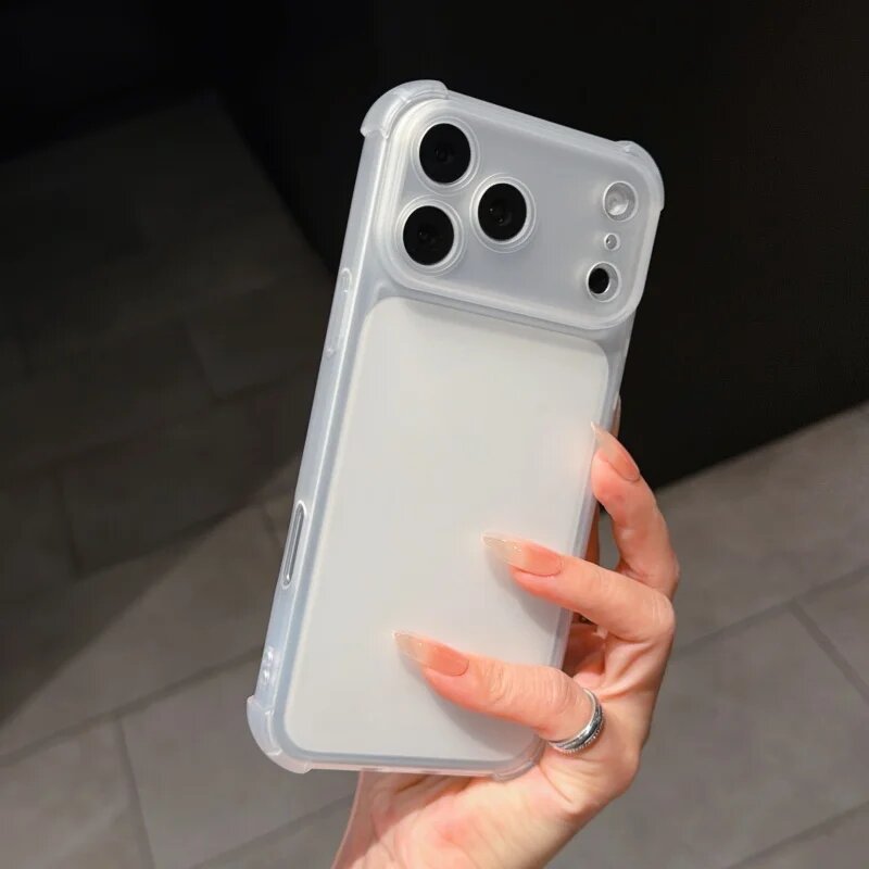 Прозрачный ультратонкий мягкий чехол из ТПУ для iPhone Air 17 16 15 14 13 iPhone17 Эйр, Серый, Clear