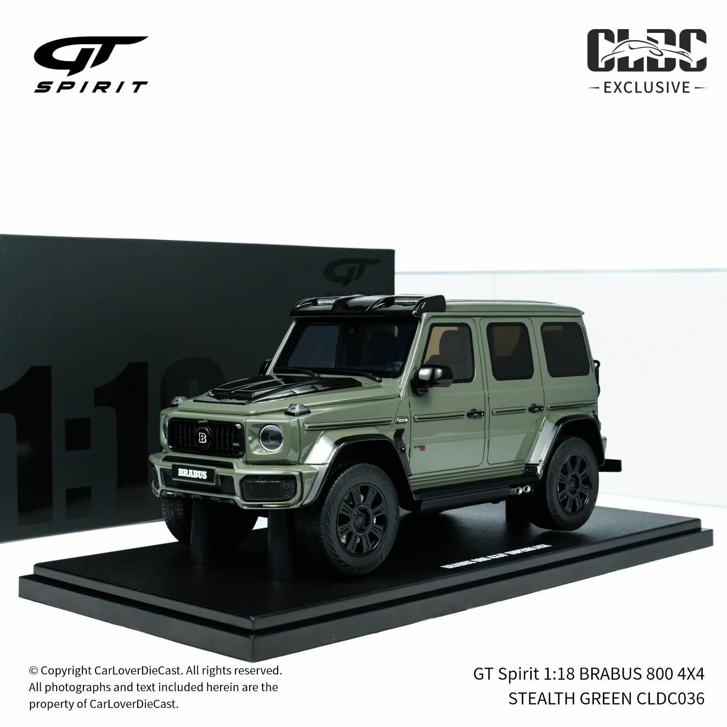 Машинка GT Spirit 1:18 Barbos 800 4X4 STEALTH Модель автомобиля из смолы