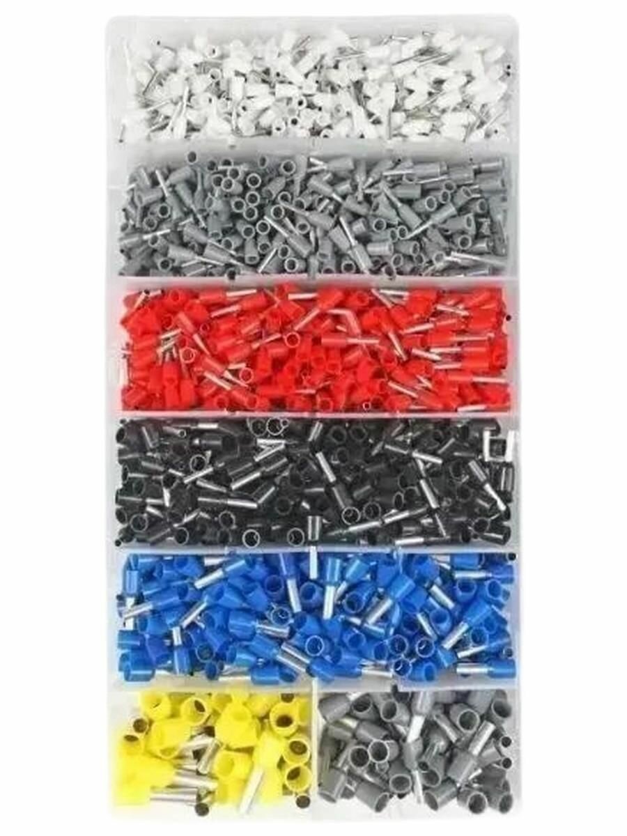 Наконечники для проводов обжимные для кримпера НШВИ 1900шт, втулочные наконечники