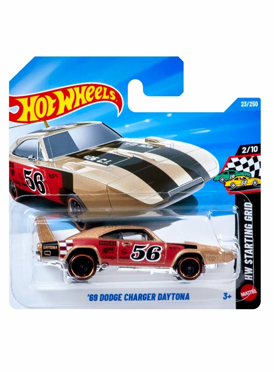 JJH97 Hot Wheels машинка металлическая игрушка коллекционная масштабная модель 69 Dodge Charger Daytona кейс 2026