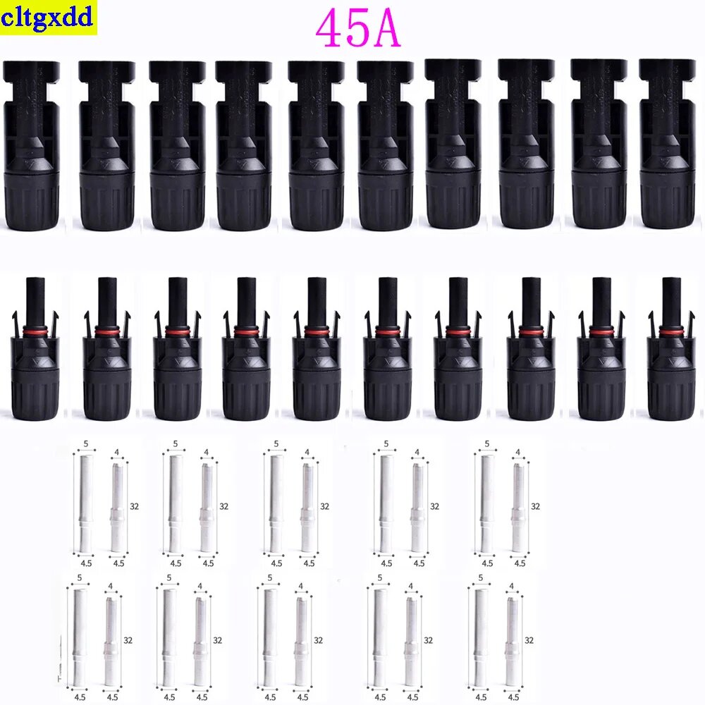 Cltgxdd разъемы для солнечных панелей MC4 45A (10pairs)