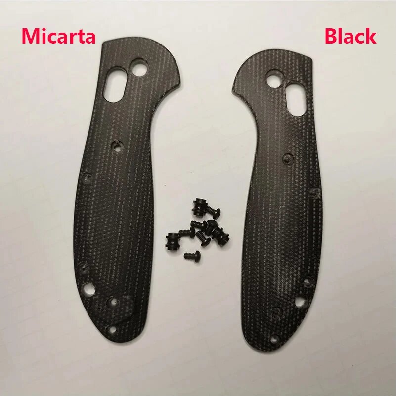 Рукоятки из льняного материала для ножей Benchmade Mini Griptilian 555, 556, Черный, 1 pair Black