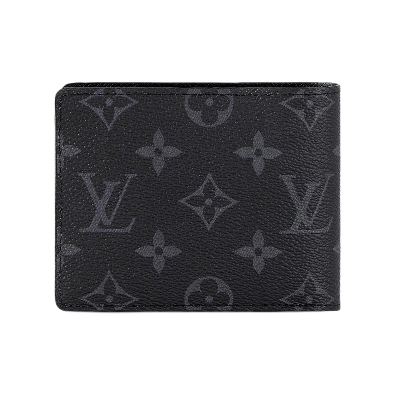 Бумажник Louis Vuitton, фактура плетеная, черный — фото 1