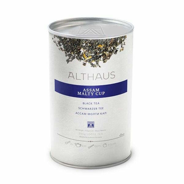 Чай ALTHAUS черный байховый Assam Malty Cup Ассам Малти Кап /тубус/ 250г