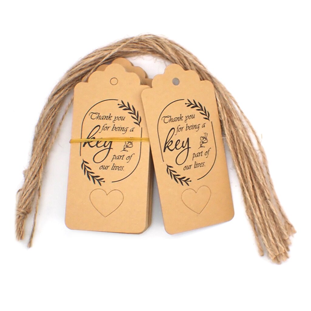 Подарочные Этикетки 100 Шт для Рождественского Подарка, Записываемая Прямоугольная Подвесная Этикетка