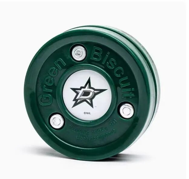 GREEN BISCUIT Хоккейная шайба для тренировок Dallas Stars, 1 шт, резина