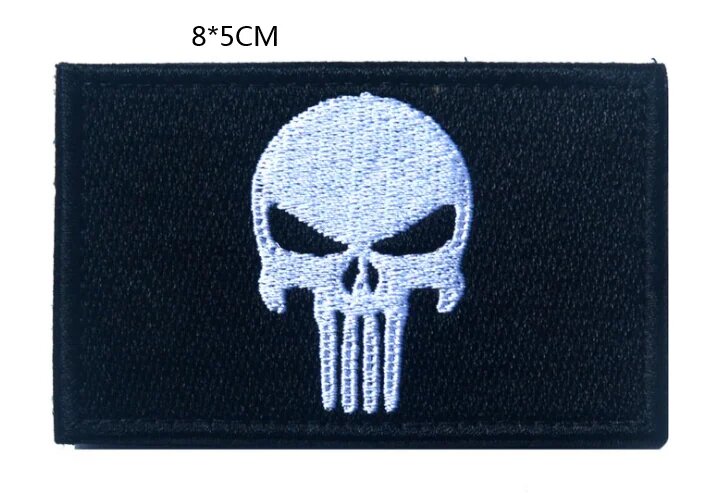 Нашивка Punisher, 8x5см, черная
