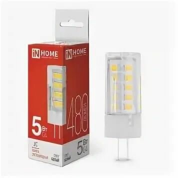 Светодиодная лампа IN HOME LED-JC 5Вт 12В G4 4000К 480Лм 4690612036083 4 штуки