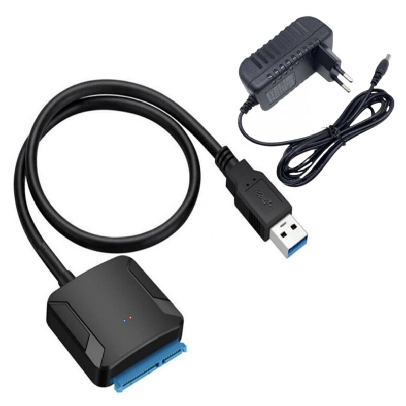 Кабель USB 3.0 с Адаптером Питания Внешний Преобразователь для 2,5-дюймового 3,5-дюймового SSD-Накопителя HDD Hard Drive Disk Adapter Converter