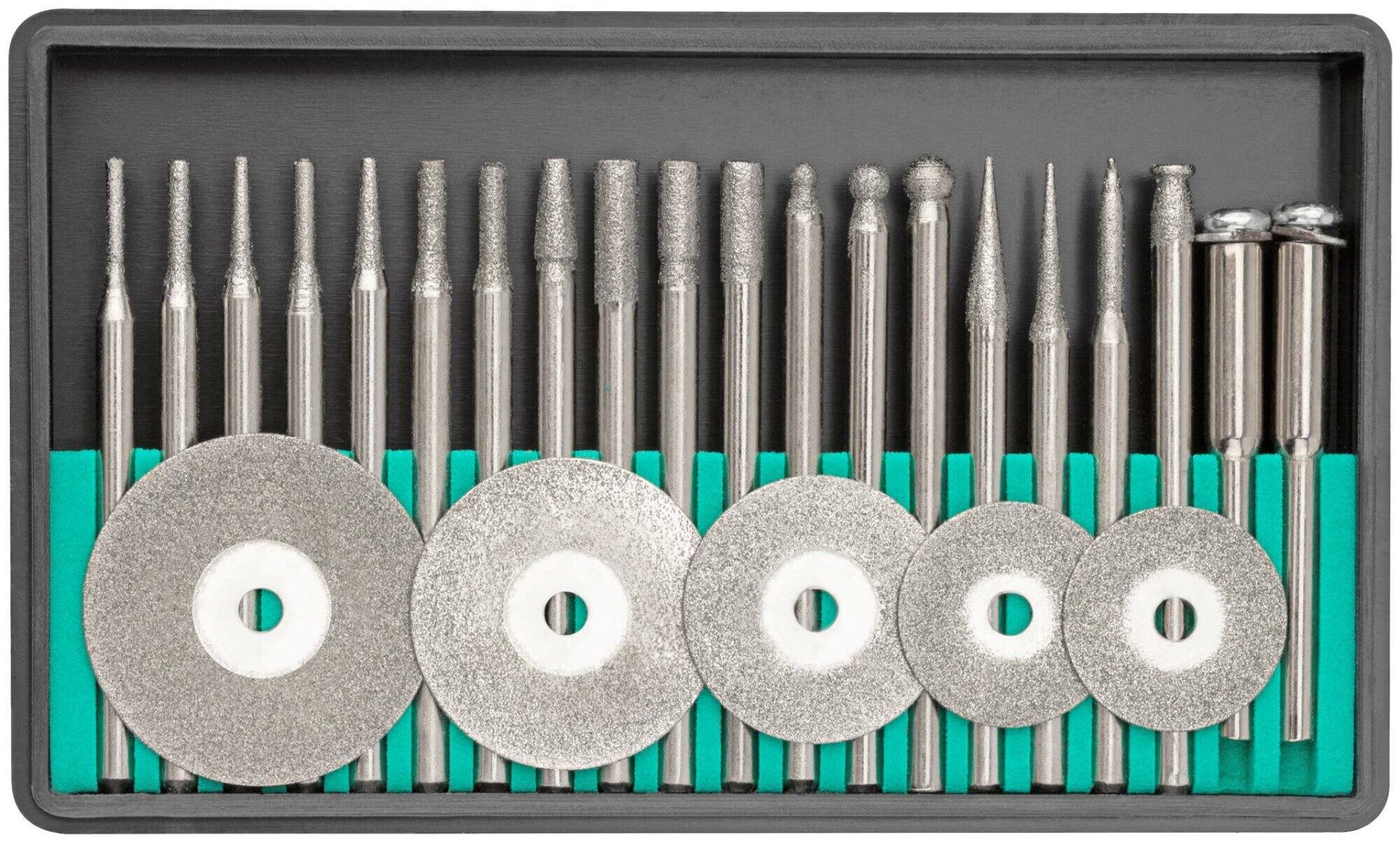 Шарошки и круги отрезные с алмазным напылением 25 шт.