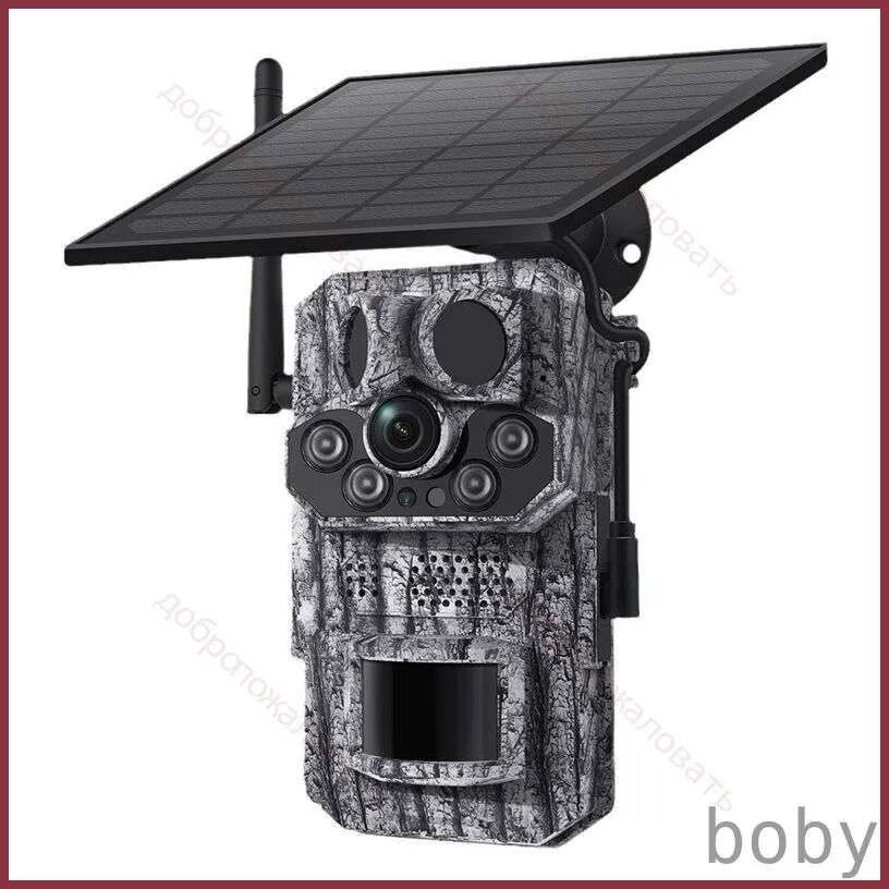 Фотоловушка SHI WOJIA с солнечной панелью, GPS Tracking, 4G, для охоты, камера для наблюдения за дикой природой — фото 1