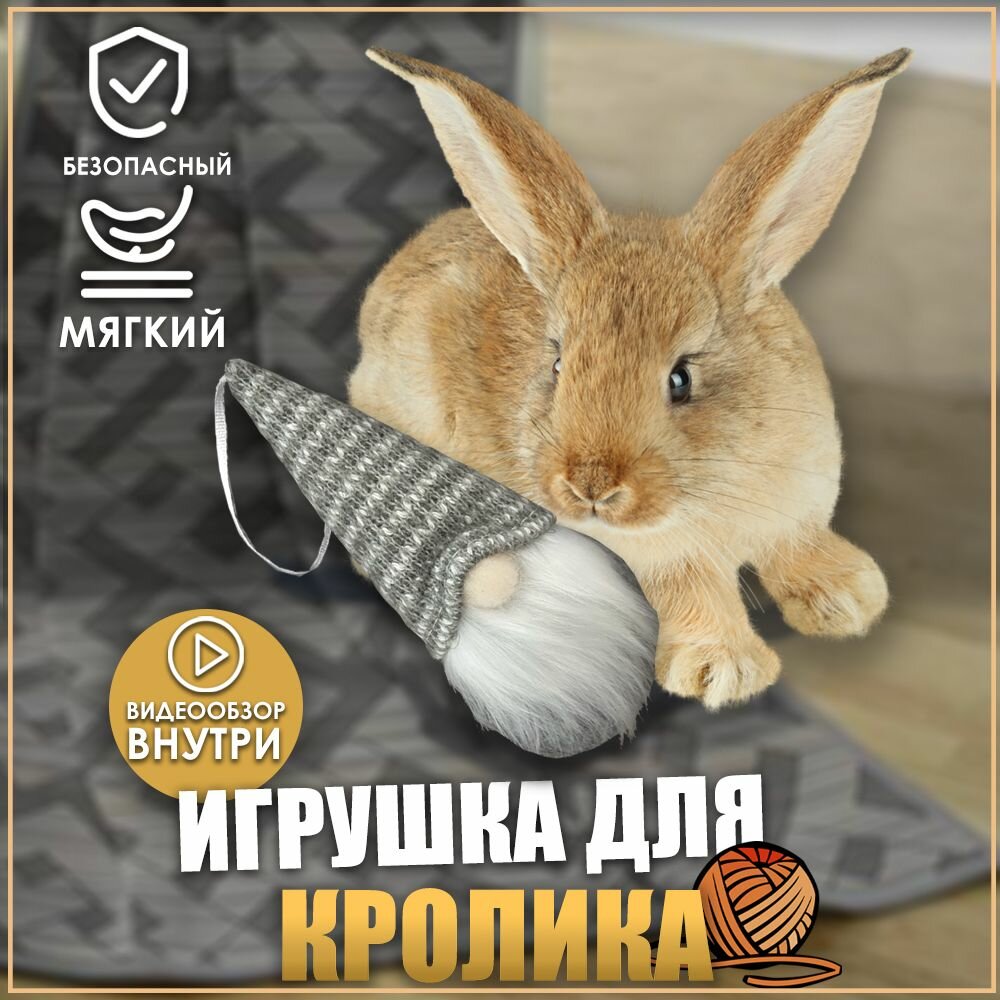 Игрушка для кролика гномик