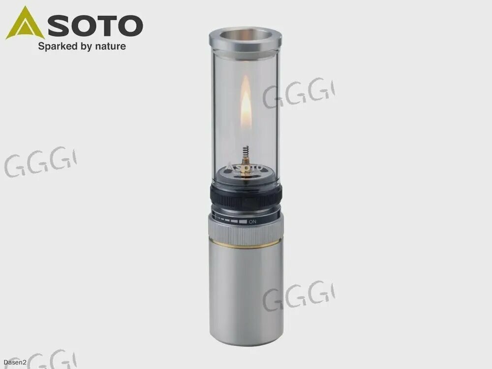 Газовая лампа серый металлик для туризма