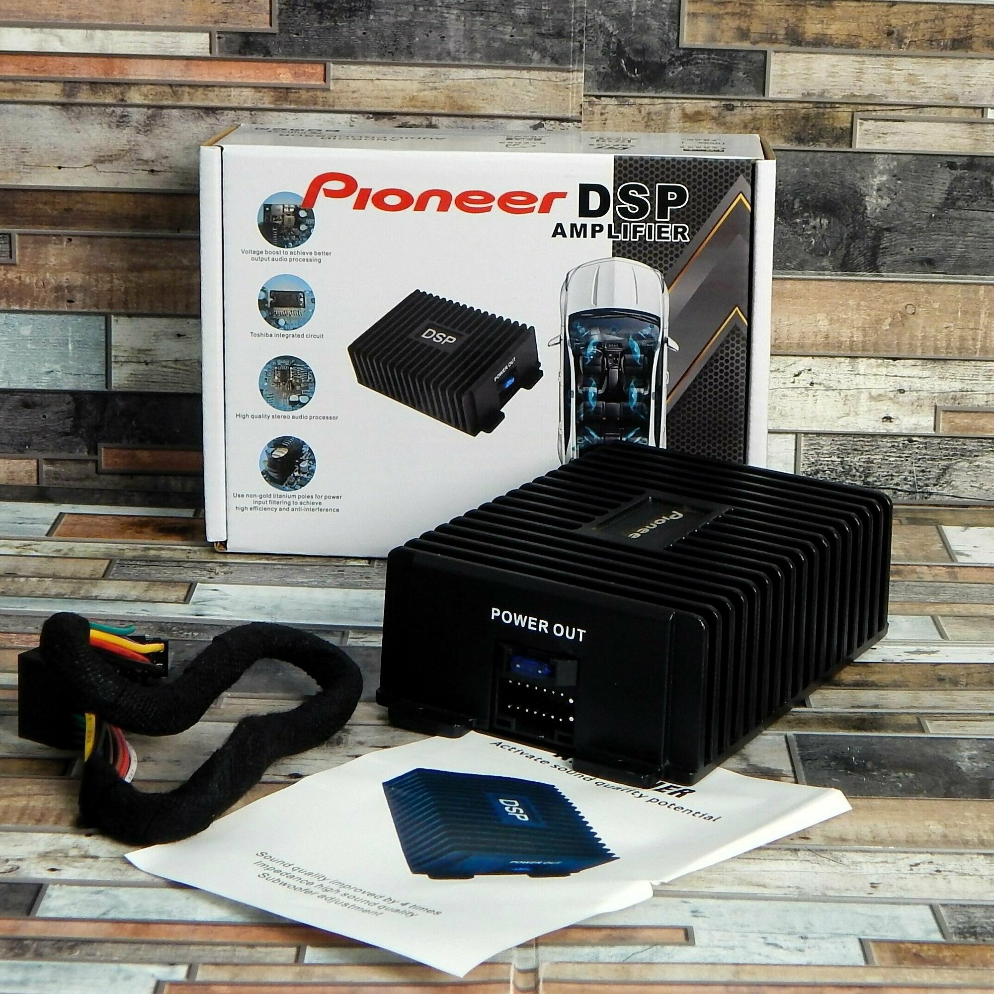 Усилитель автомобильный Pioneer, DSP AMP Lifier, 80 Вт, черный