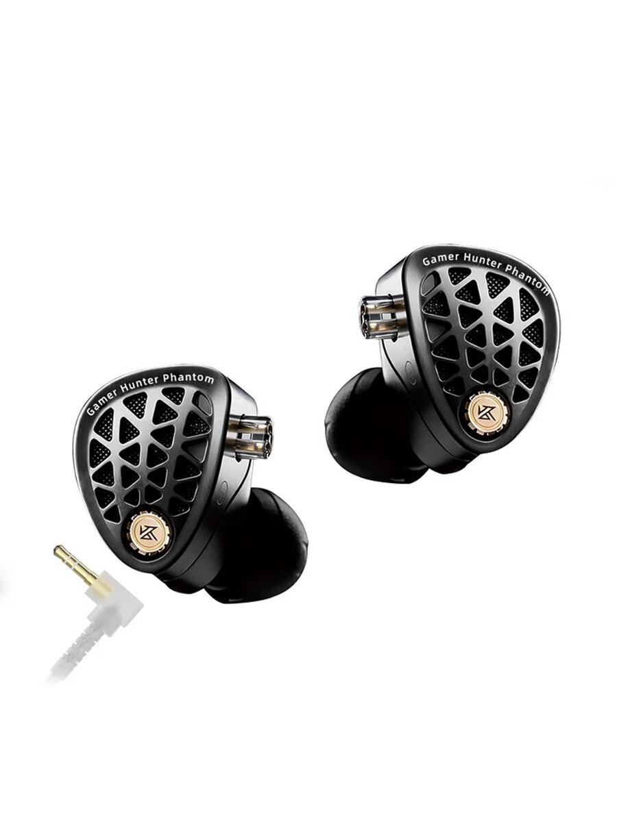 KZ Phantom 3.5 мм без микрофона, черный, проводные наушники