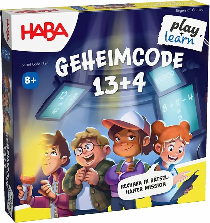 Детская настольная игра Haba - Секретный код 13+4, Эйнхорн Глитцерглюк Функель-Бинго, от 8 лет- 2012183001