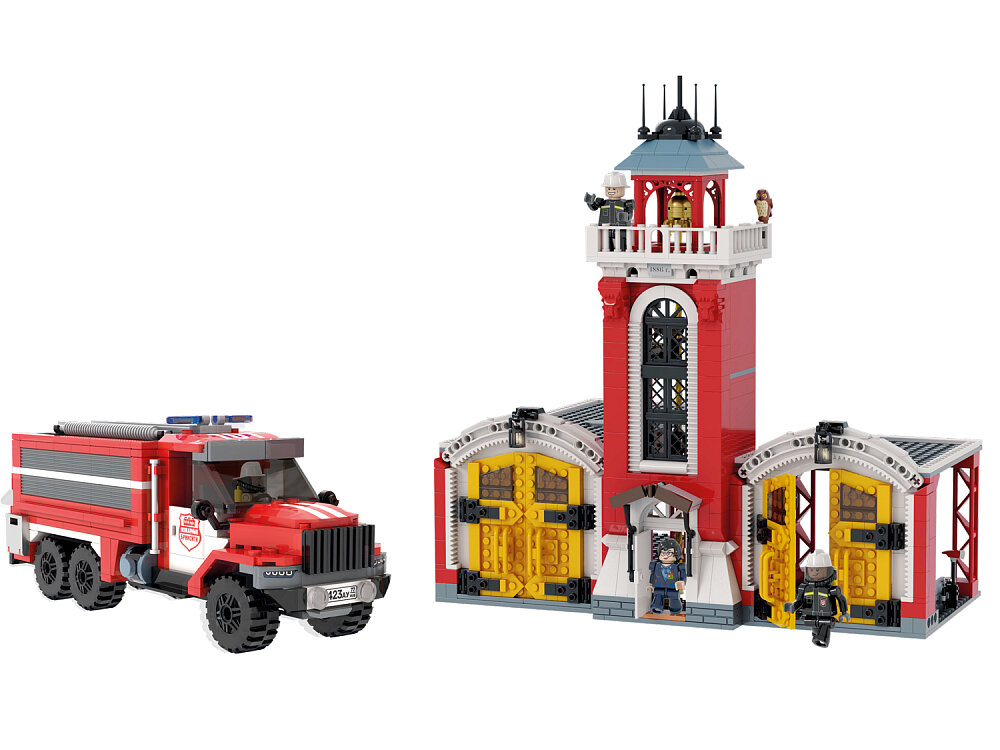 Конструктор Brick Labs Бриксити AB-1317 Конструктор Пожарная часть с каланчой Огневая стража