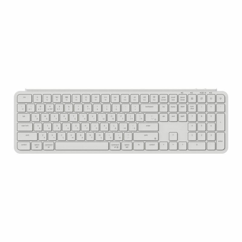 Беспроводная ультратонкая клавиатура Keychron B6 Pro, 109 клавиш, ножничные переключатели, цвет B6 Pro Ivory White