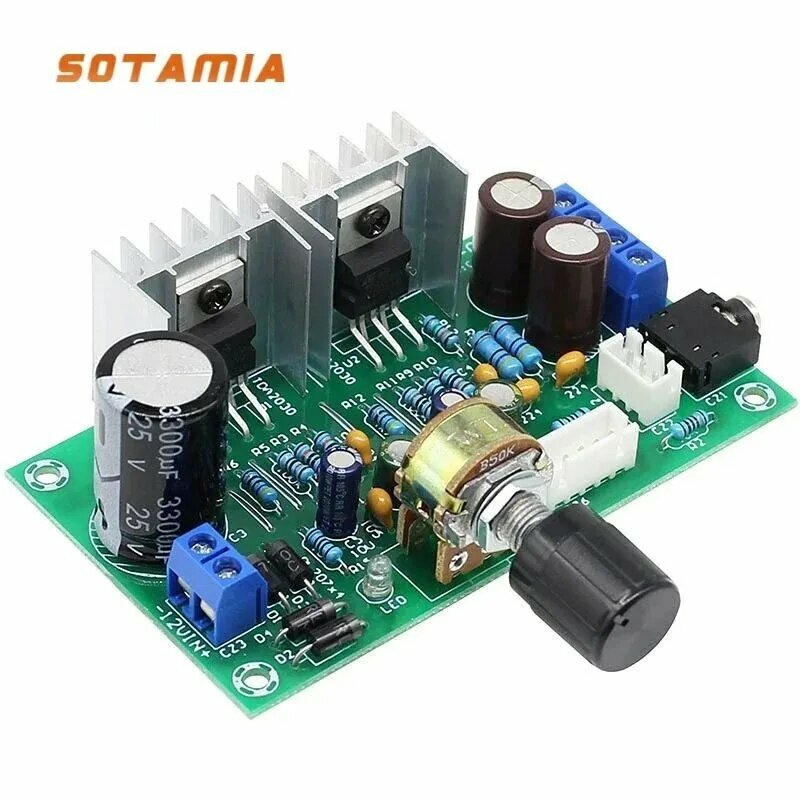 SOTAMIA 12 В TDA2030 Мощный Аудиоусилитель 2x15 Вт, 2,0-канальный Стерео Усилитель Звука, Домашний Мини-усилитель