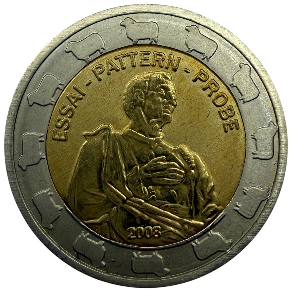 Фолклендские острова 2 евро (Xeros) 2008 г. (Проба)