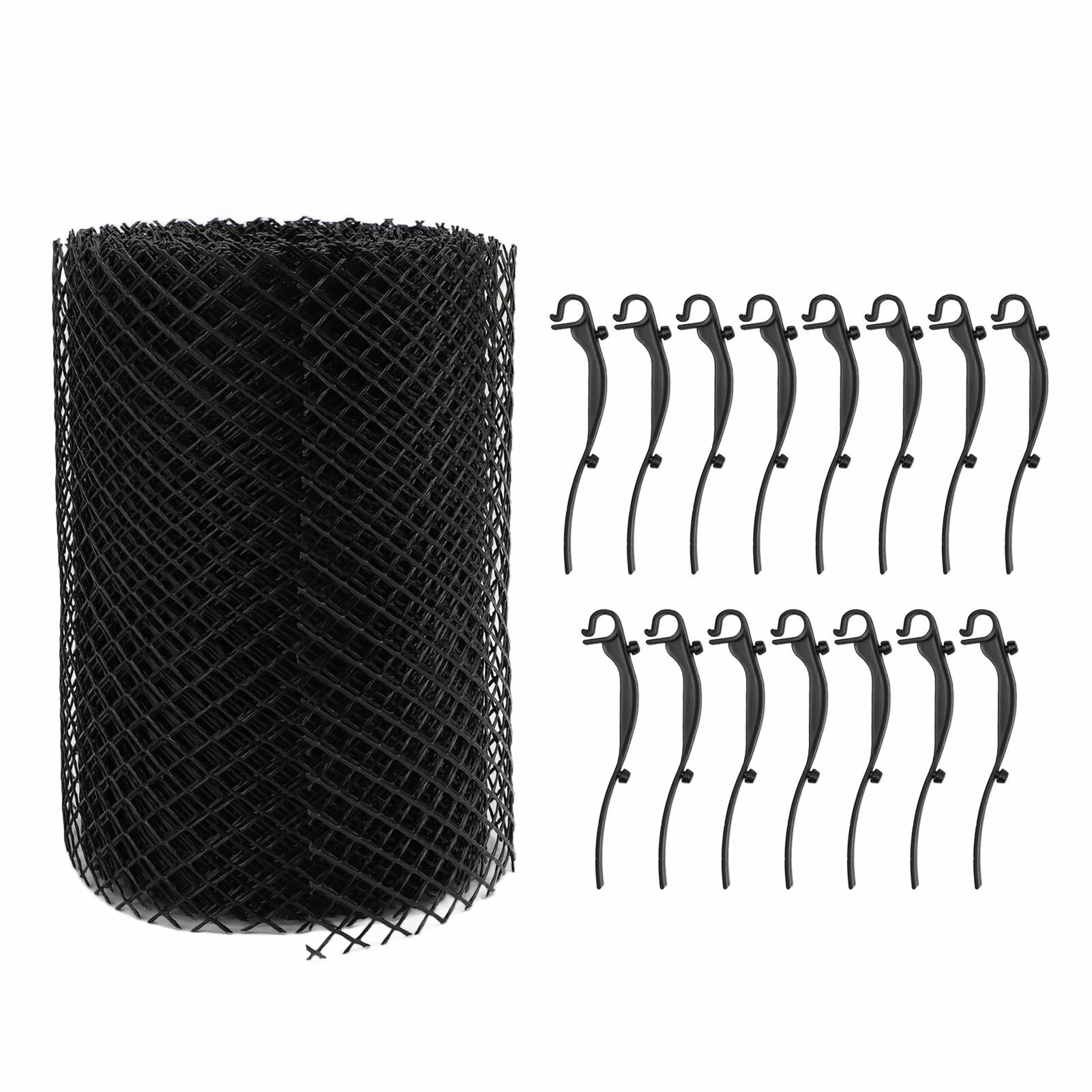 Пластиковая сетка для водостока, предотвращает засорение труб, 18 см x 8 м