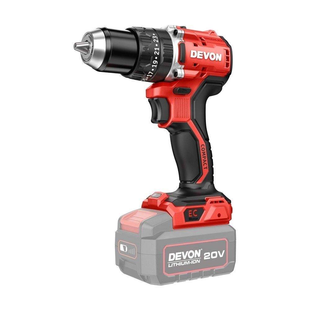Аккумуляторный шуруповерт DEVON 5203-Li-20, 20 В, 90 Нм без аккумулятора и ЗУ