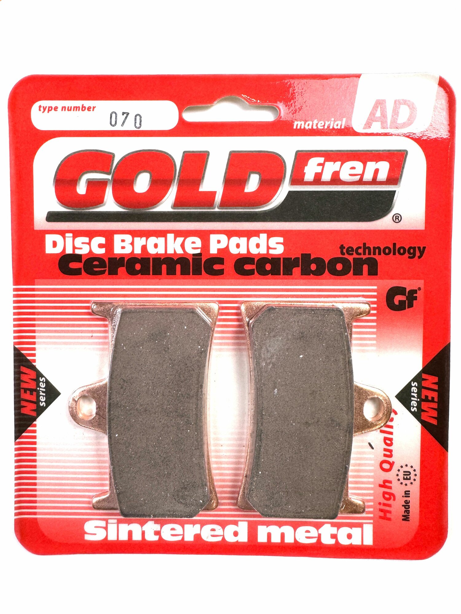 Колодки тормозные GOLDfren 070 AD кросс TRW MCB611, MCB616, SBS 634, 639, EBC FA 168/252, Ferodo FDB 605