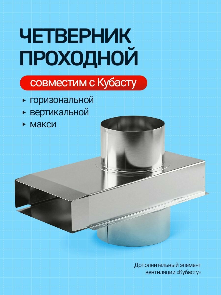Четверник проходной для вентиляции КуБасту - дополнительный элемент