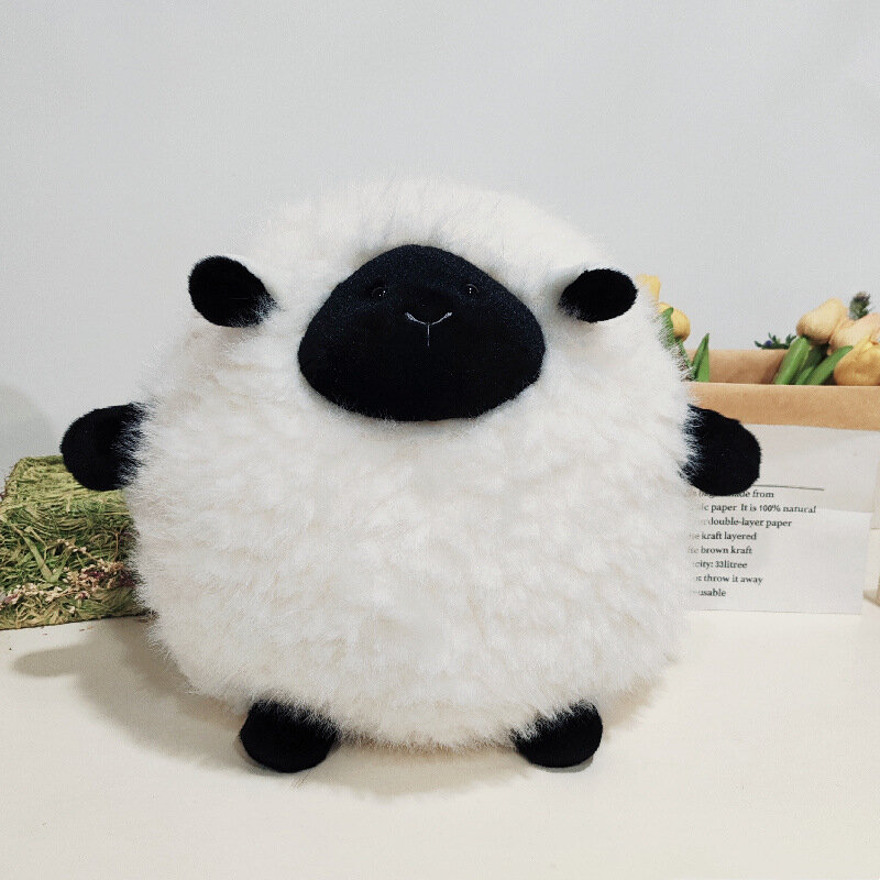 Плюшевая игрушка-ежик Aurora, плюшевая кукла-панда, милая диванная подушка, длинноволосая плюшевая игрушка-животное, подушка в форме шара.