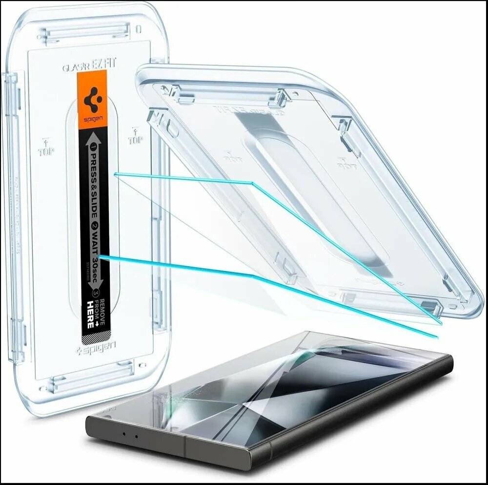 Защитное стекло SPIGEN для Galaxy S24 Ultra - Glass tR EZ Fit HD Прозрачный 2 шт
