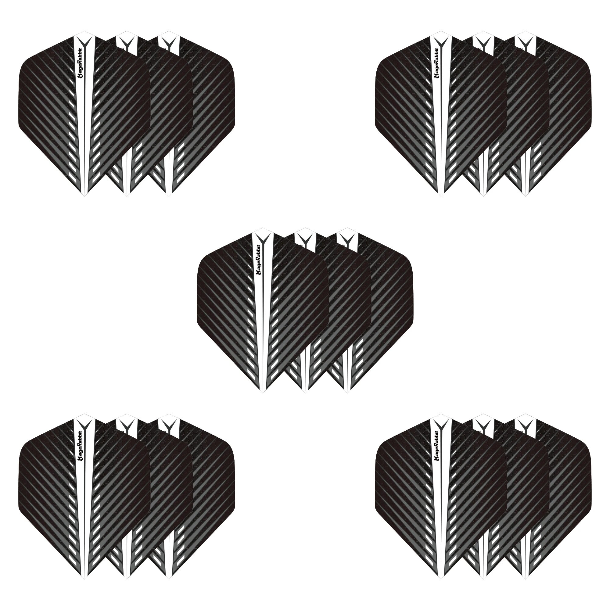 Черные Flight Feather Dart Flights, 15 шт.