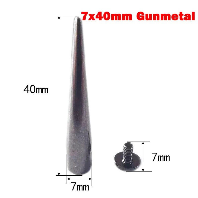 Заклепки 7x40mm Gunmetal, цвет: серый