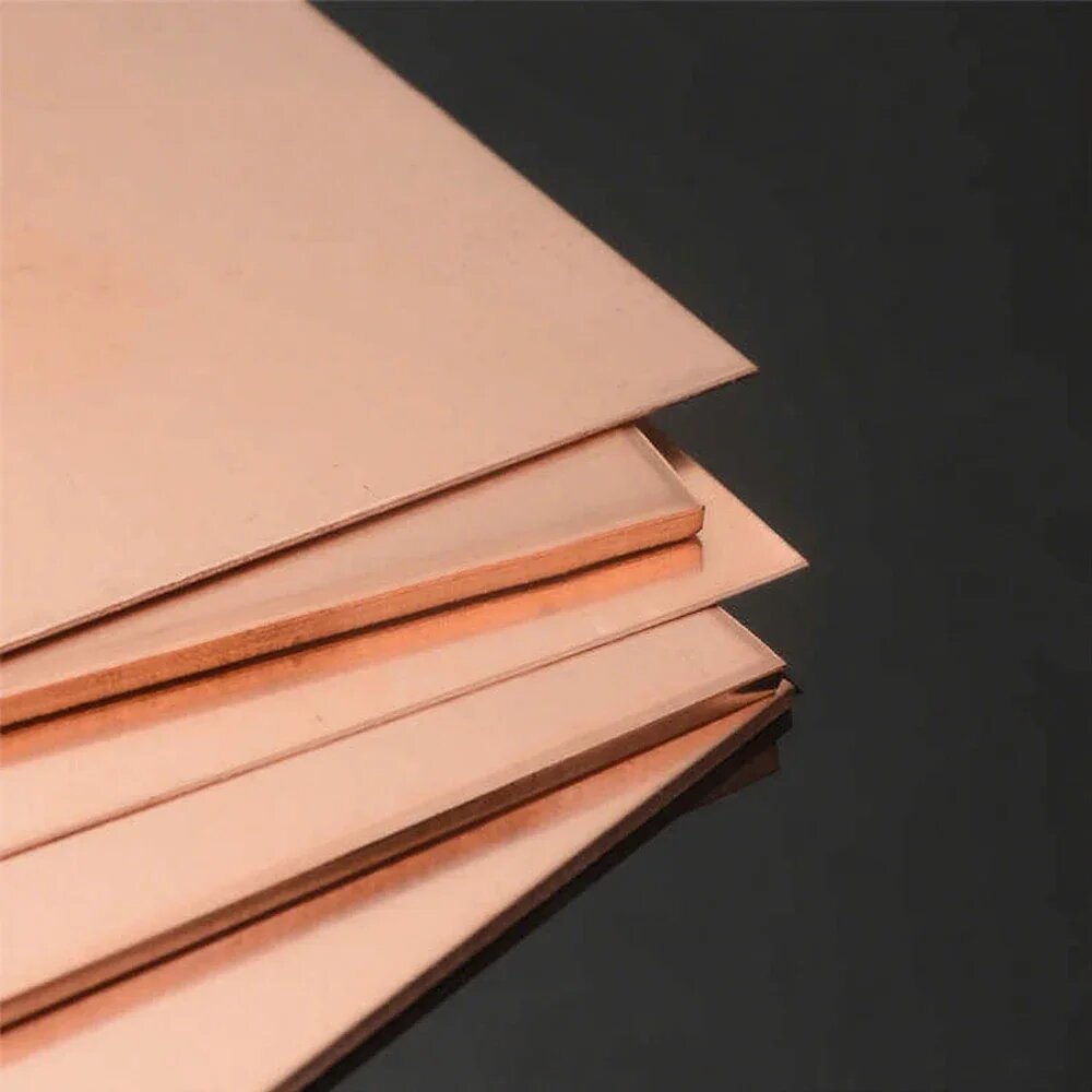 Медный лист T2 80x80 - 600x600 мм 100x100mm, Thick-0.5mm