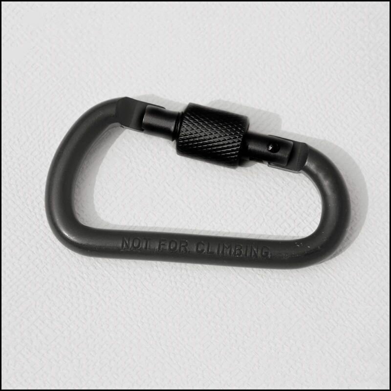 Карабин D-образный с замком, 8 см, усиленный, алюминиевый, для альпинизма